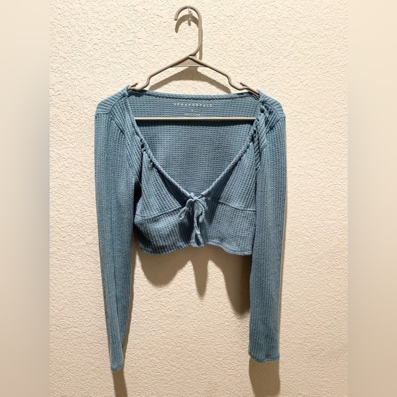 Aeropostale | Tops | Aeropostale Turquoise Long Sleeve Crop Top | Poshmark